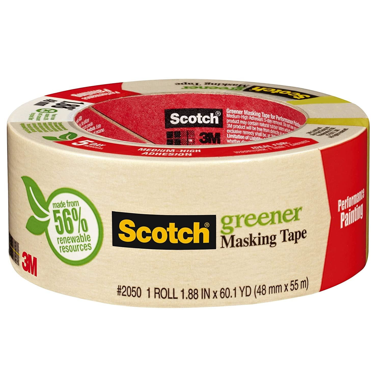3M 2050-48A 1.88" Scotch Painters' Masking Tape for Trim Work - Walmart.com
