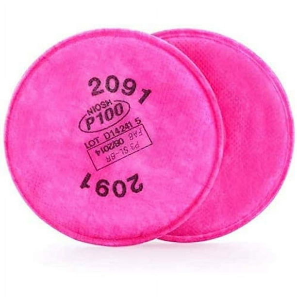 3M 2091 6000 Series NIOSH Approved 2091 P100 Respirator Filter, 2/Pack ...