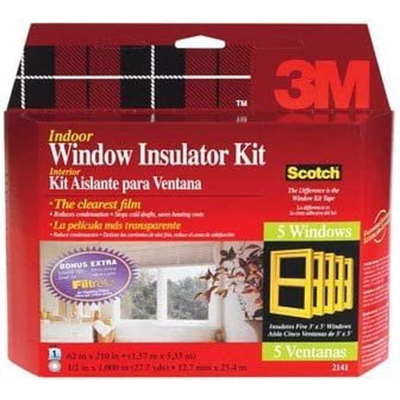 3M 2141W-6 Interior Shrink Film Window Kit - Walmart.com