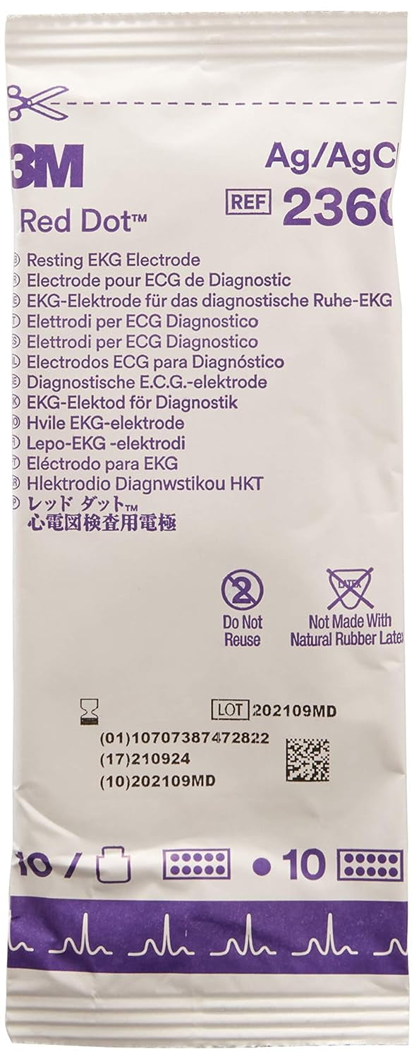 3M 2360 ECG Resting Electrode Radiolucent Tab Connector (2 Bags of 100) - Walmart.com