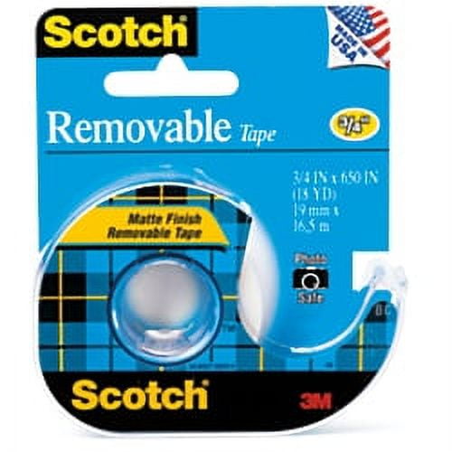 3M 244 Removable Tape, 3/4" x 18 yds. - Walmart.com