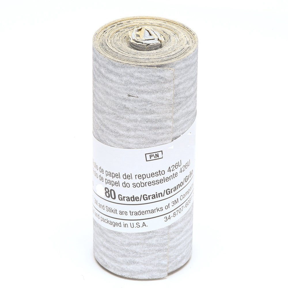 3M 27808 Stikit Tri-M-Ite (2-1/2" Width) Roll, 80 Grit (55" Length ...