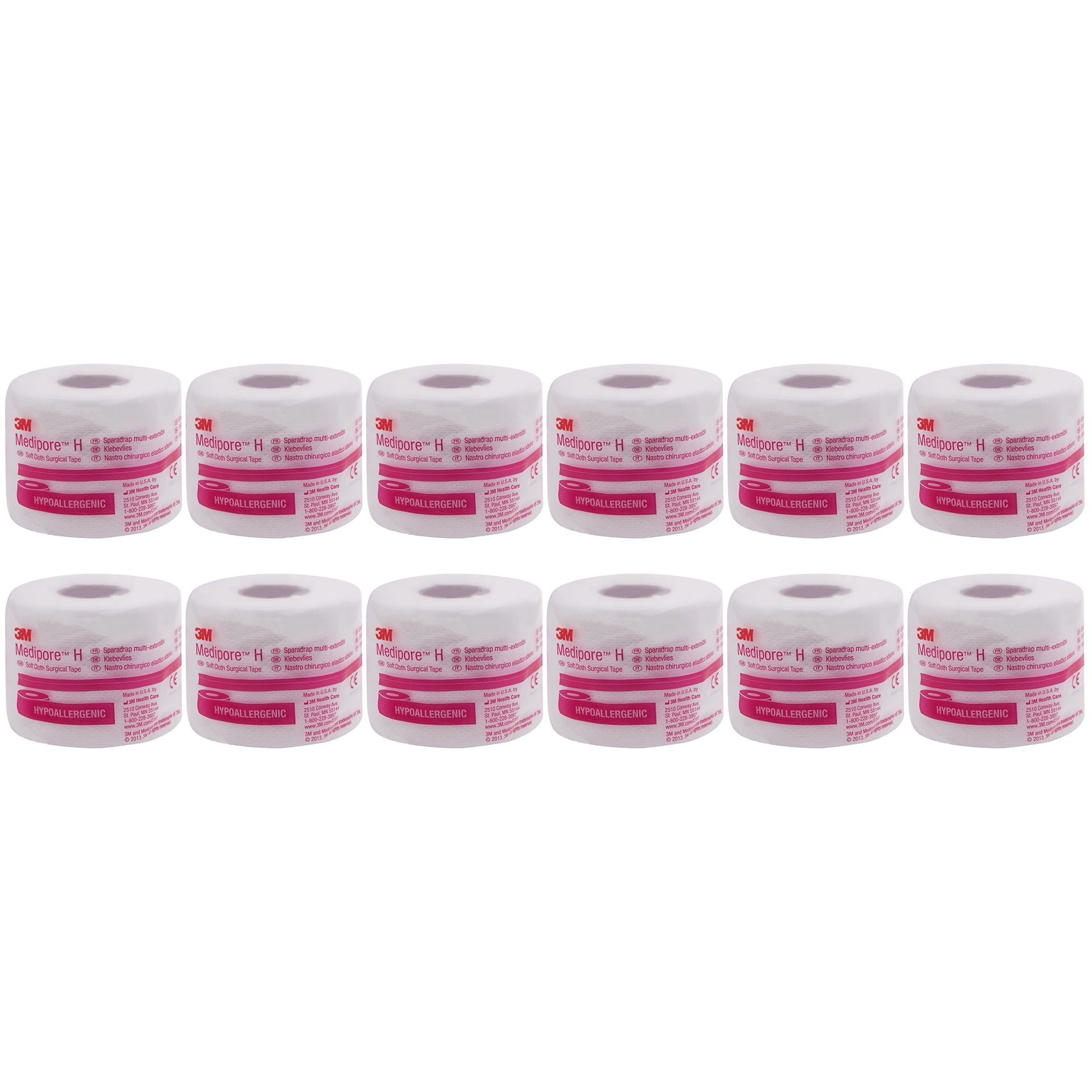 3M 2861 Medipore H Soft Cloth Surgical Tape 1 x 10 yd - Case of 24 ...