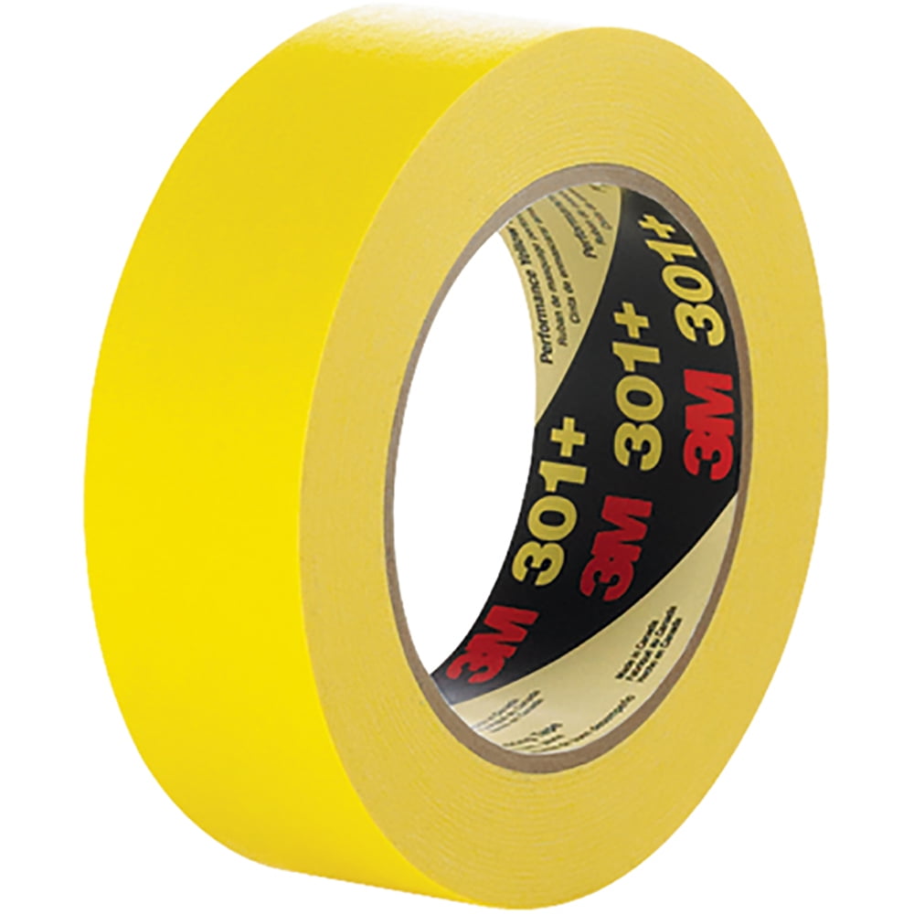 3M™ 301+ Masking Tape, 6.3 Mil, 3/4" x 60 yds., Yellow, 48/Case ...
