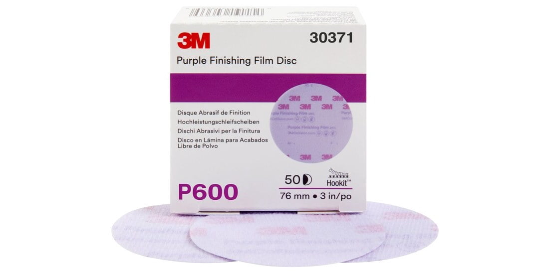 3M 30371 260L Series Abrasive Disc, 3 in Dia, P600 Grit, Hook and Loop ...