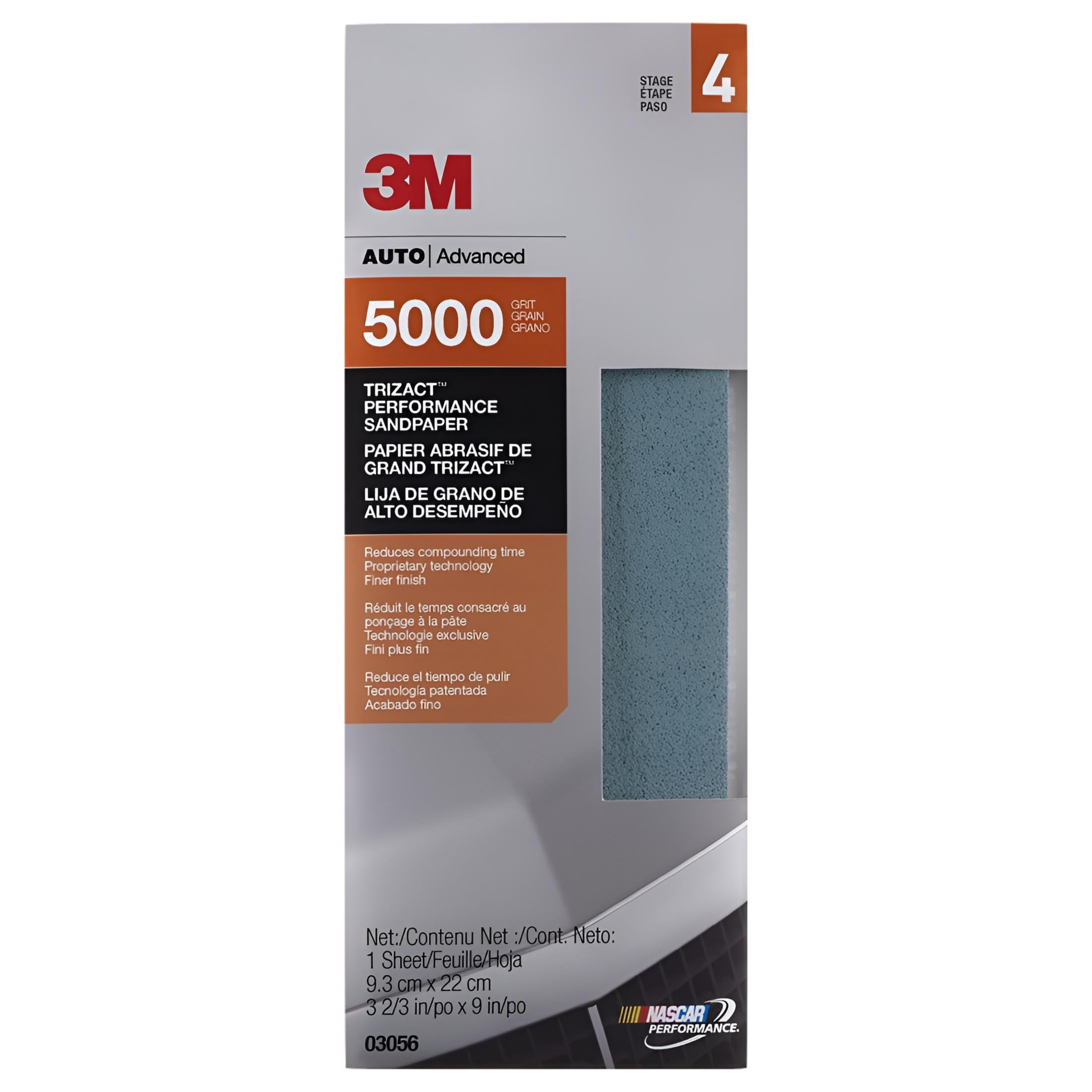 "3M Trizact Performance Sandpaper, 5000 Grit, 3-2/3"" x 9"", Auto Body ...