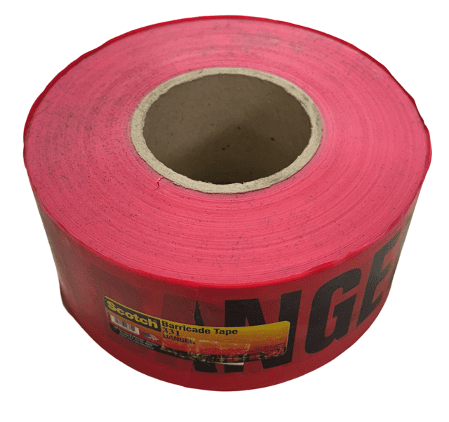 3M 331 Barricade Tape 3" x 1000 ft, 3 mil Thick, Red Danger USA Made ...