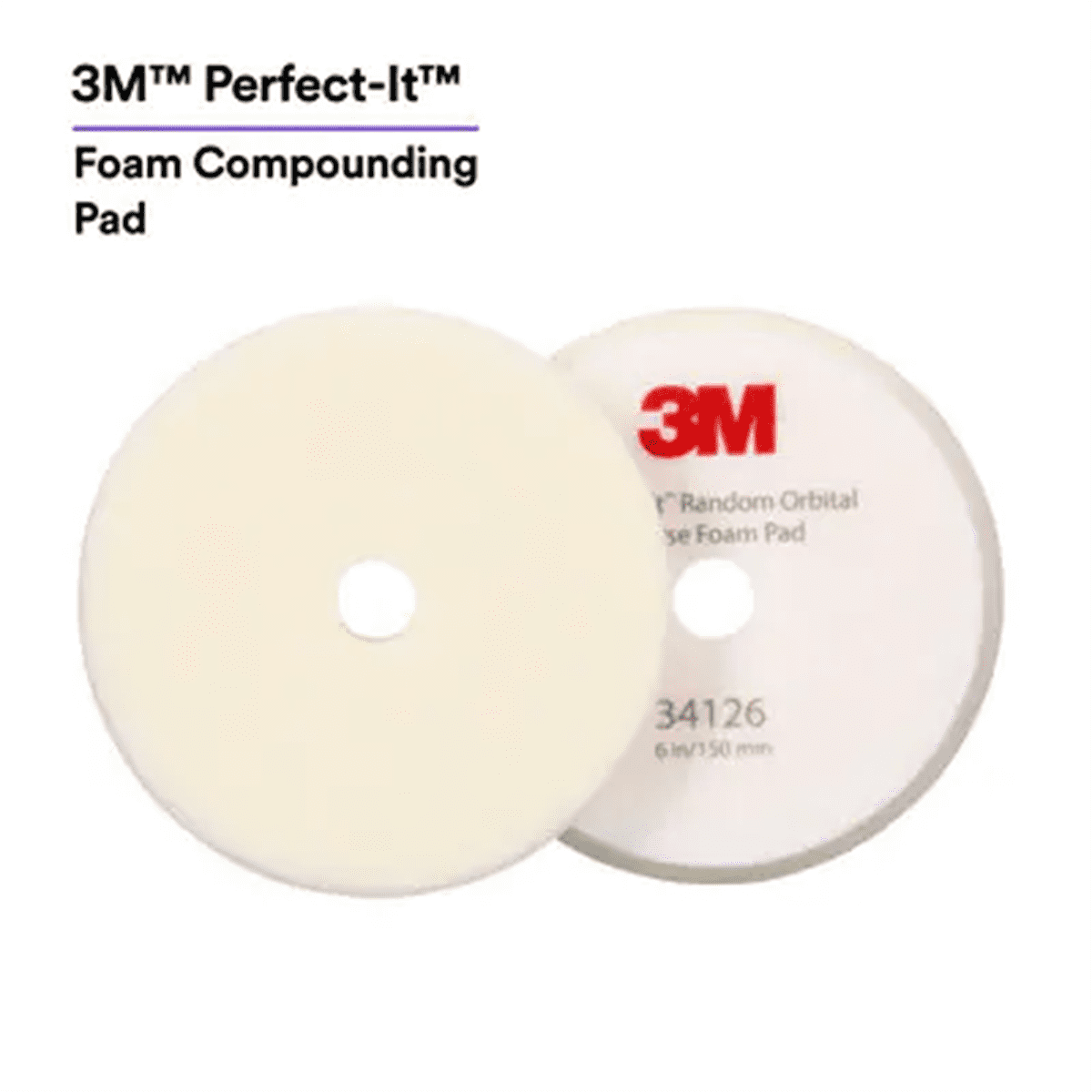 3M Perfect-It™ Random Orbital Foam Compounding Pad 34126, 6" (150 mm ...