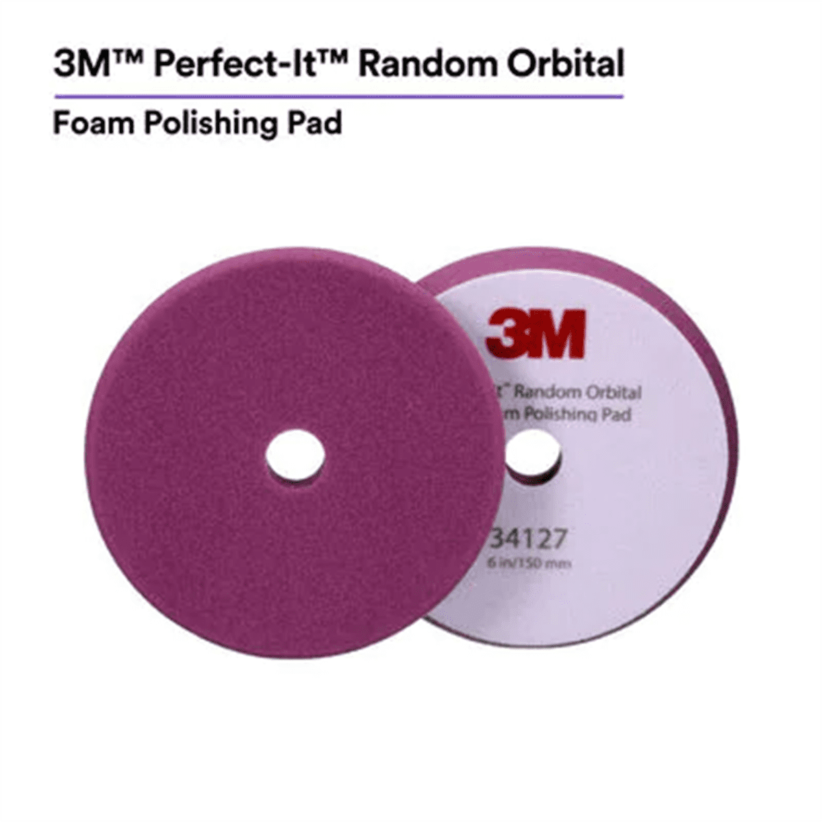 3M Perfect-It™ Random Orbital Foam Polishing Pad 34127, 6 Inch (150 mm ...