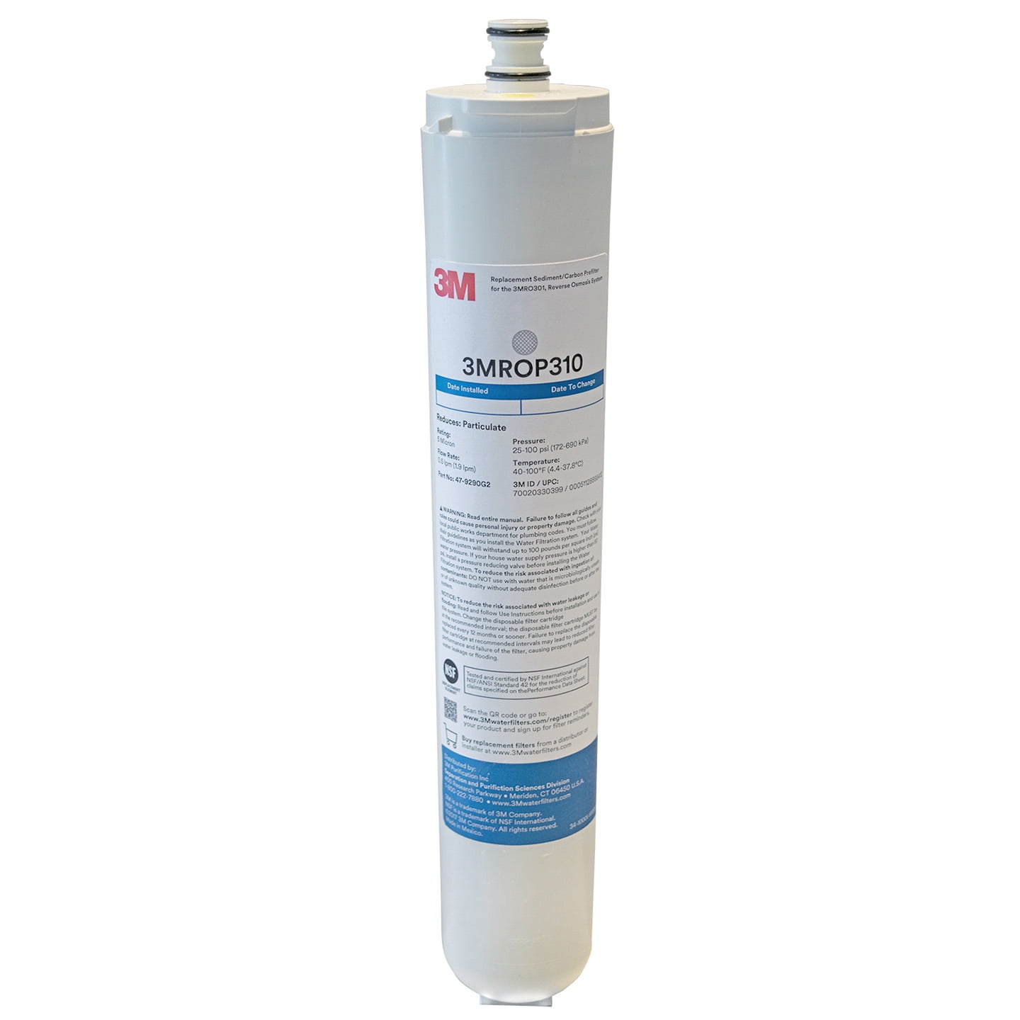 3m RO Replacement Sediment/Carbon Prefilter 3MROP310 - Walmart.com
