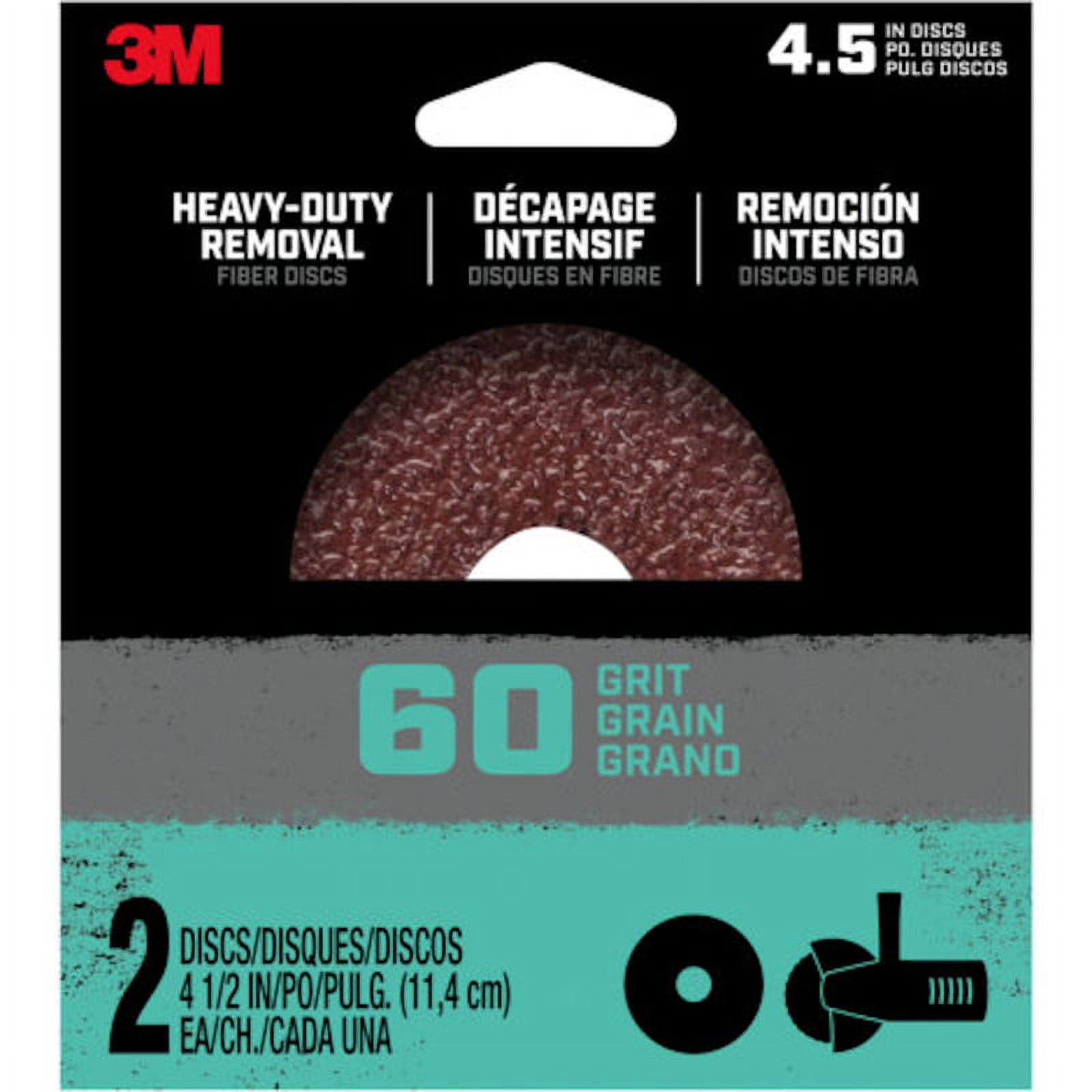 3M 4.5 in. Ceramic Bolt-On Fiber Disc 60 Grit 2 pk - Walmart.com