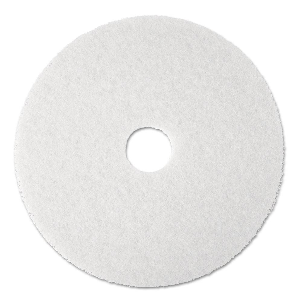3M™ 4100 Super Polishing Floor Pads, 20" Diameter, White, Box Of 5 ...