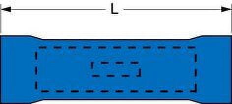 3M 6 AWG Vinyl Insulated Brazed Seam Butt Connector 25PK - Walmart.com