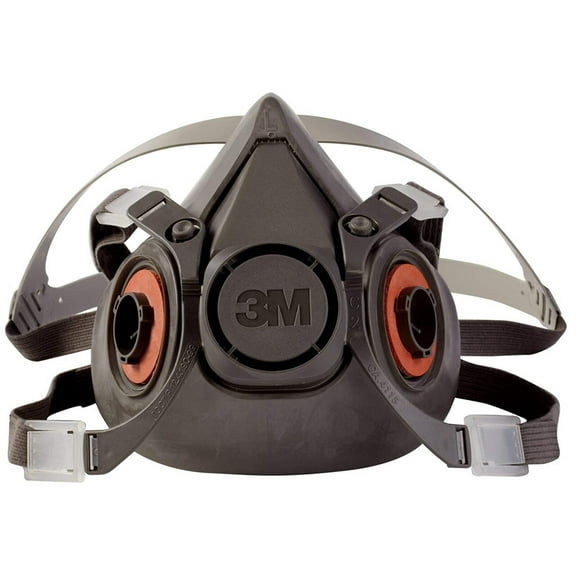 3M Half Facepiece Reusable Respirator, Medium, Gray, NIOSH Mask ...