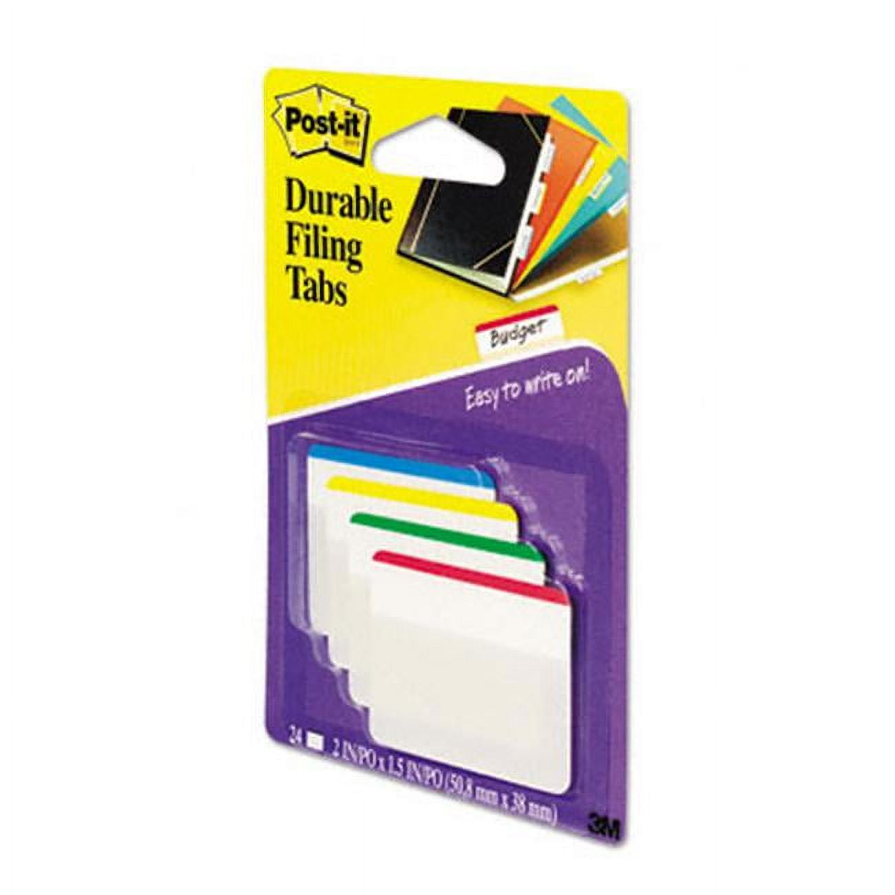 3M 686F1 Durable Color Bar Index File Tabs 2w x 1-3/4h Five Colors 24 ...