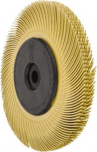 3M 7100138300 6" Diam, 7/16" Max Face Width, Plain Hole Radial Bristle ...