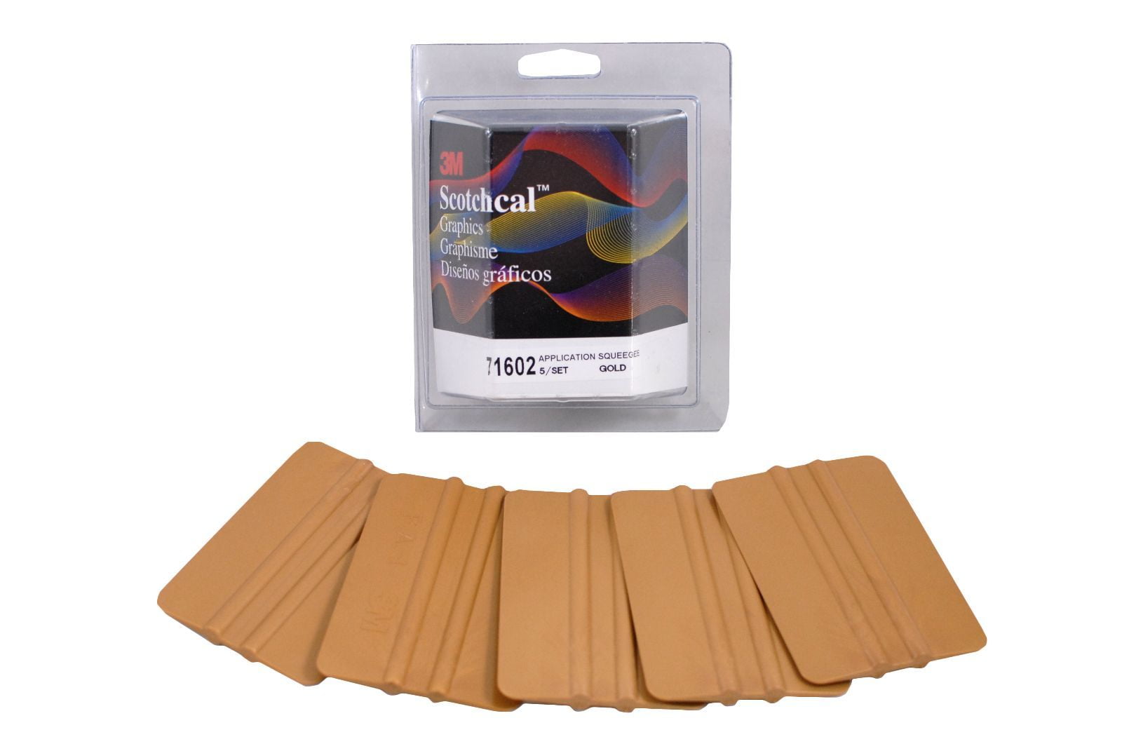 3M 71602 Hand Applicator PA1-G Gold Squeegee Squeegee (5-pack ...