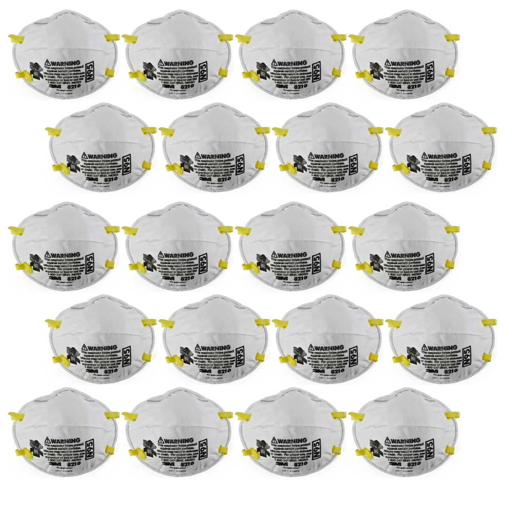 3M 8210 N95 Safety Mask Disposable 20 Pack - Walmart.com