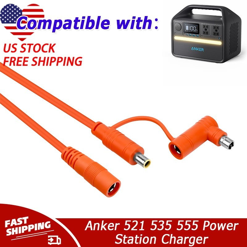 3M 8mm Extension Cable 14AWG Compatible with Anker 521 535 555 Power ...