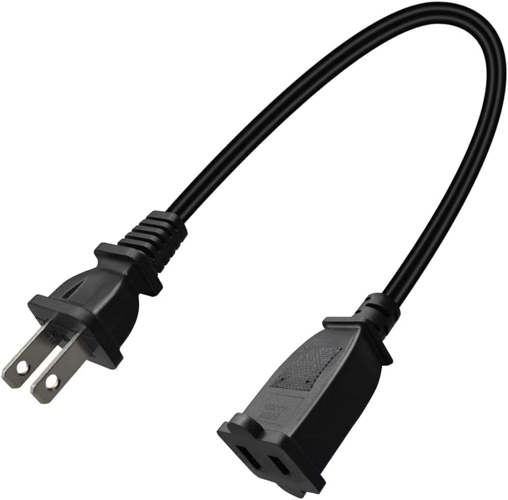 3M/9.8FT Nema 1-15P to 1-15R Extension Cable,US 2-Prong Male-Female ...