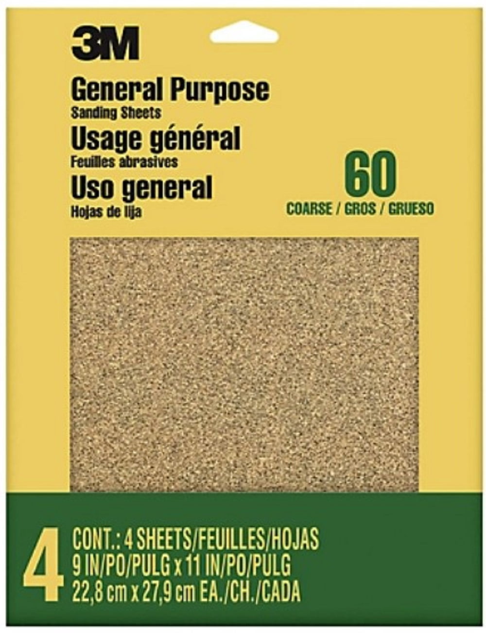 3M 9003NA Course 60 Grit Aluminum Oxide Sandpaper 9 in. x 11 in. Brown ...