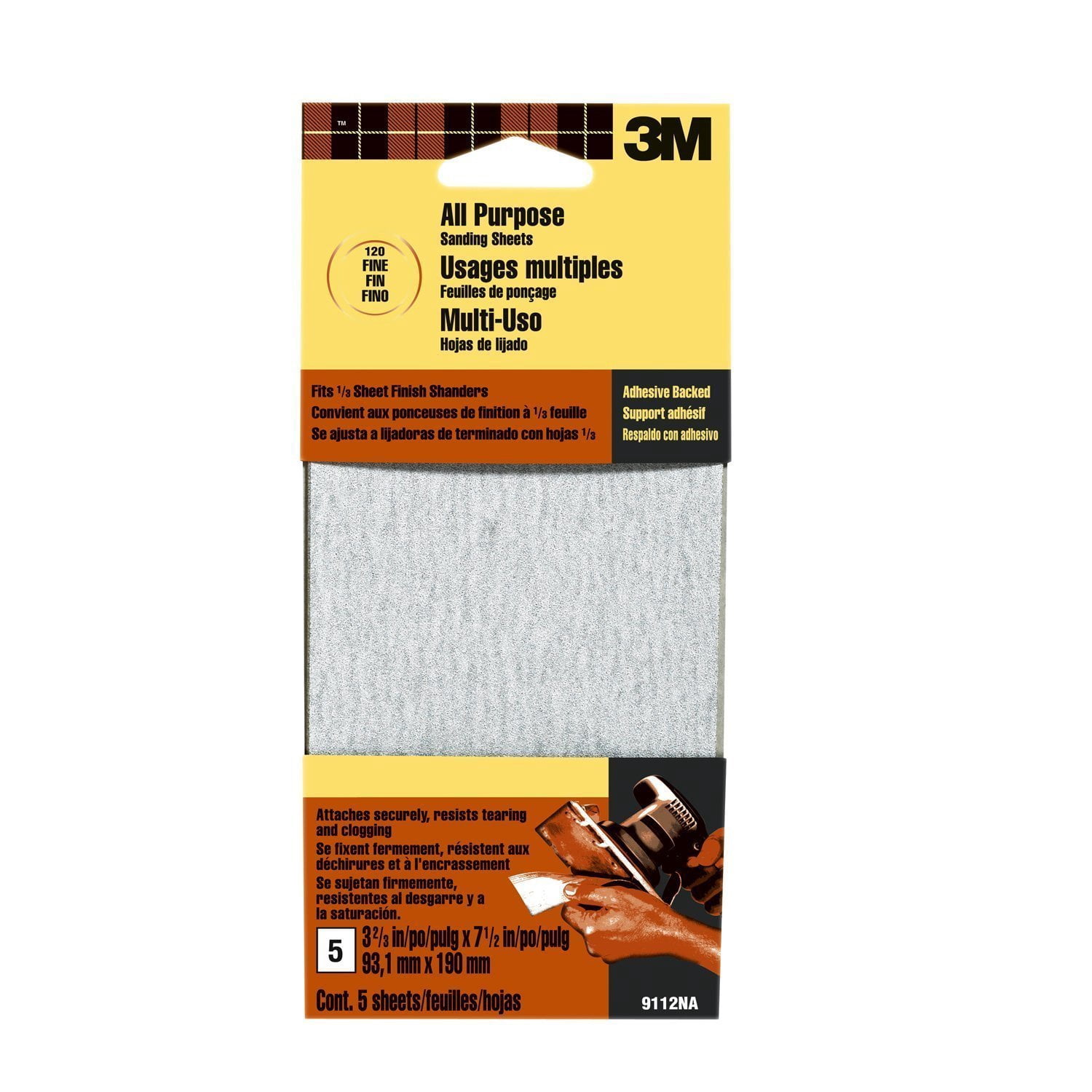 3m 2 Packs Sandpaper Adhsv Fne - Walmart.com