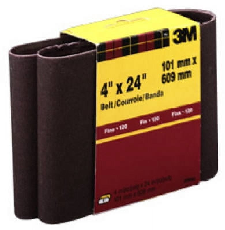 3M 9280 Sanding Belt 120-Grit Fine 24 in L 4 in W Aluminum Oxide ...