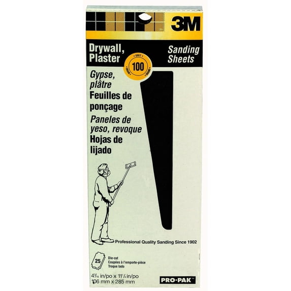 3M 99432NA 100C Grit Pro-Pak Drywall Sanding Sheets - Walmart.com