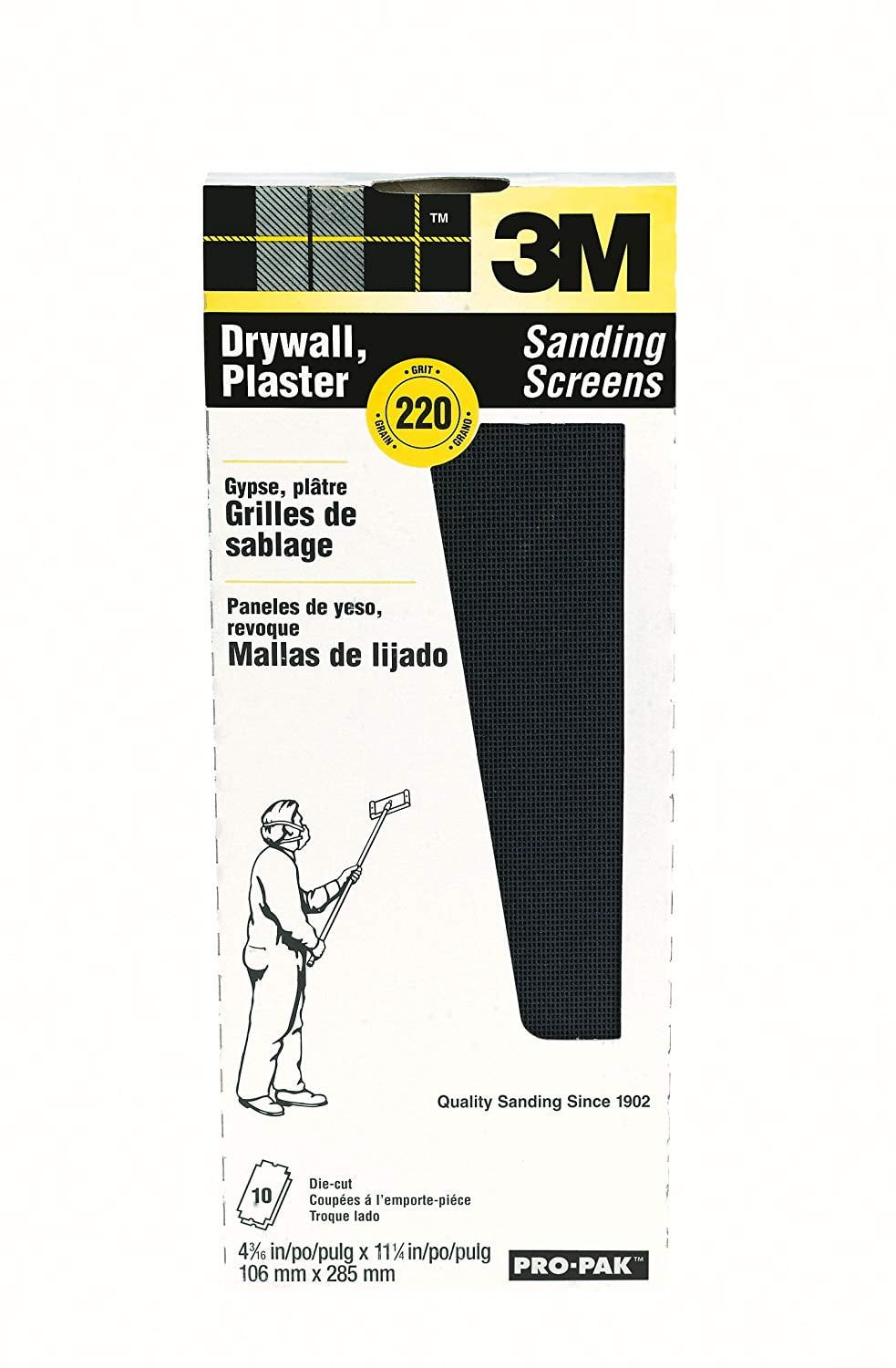 3M 99436 Drywall Sanding Screens Pro-Pak, 220-Grit, 10-Pack - Walmart.com