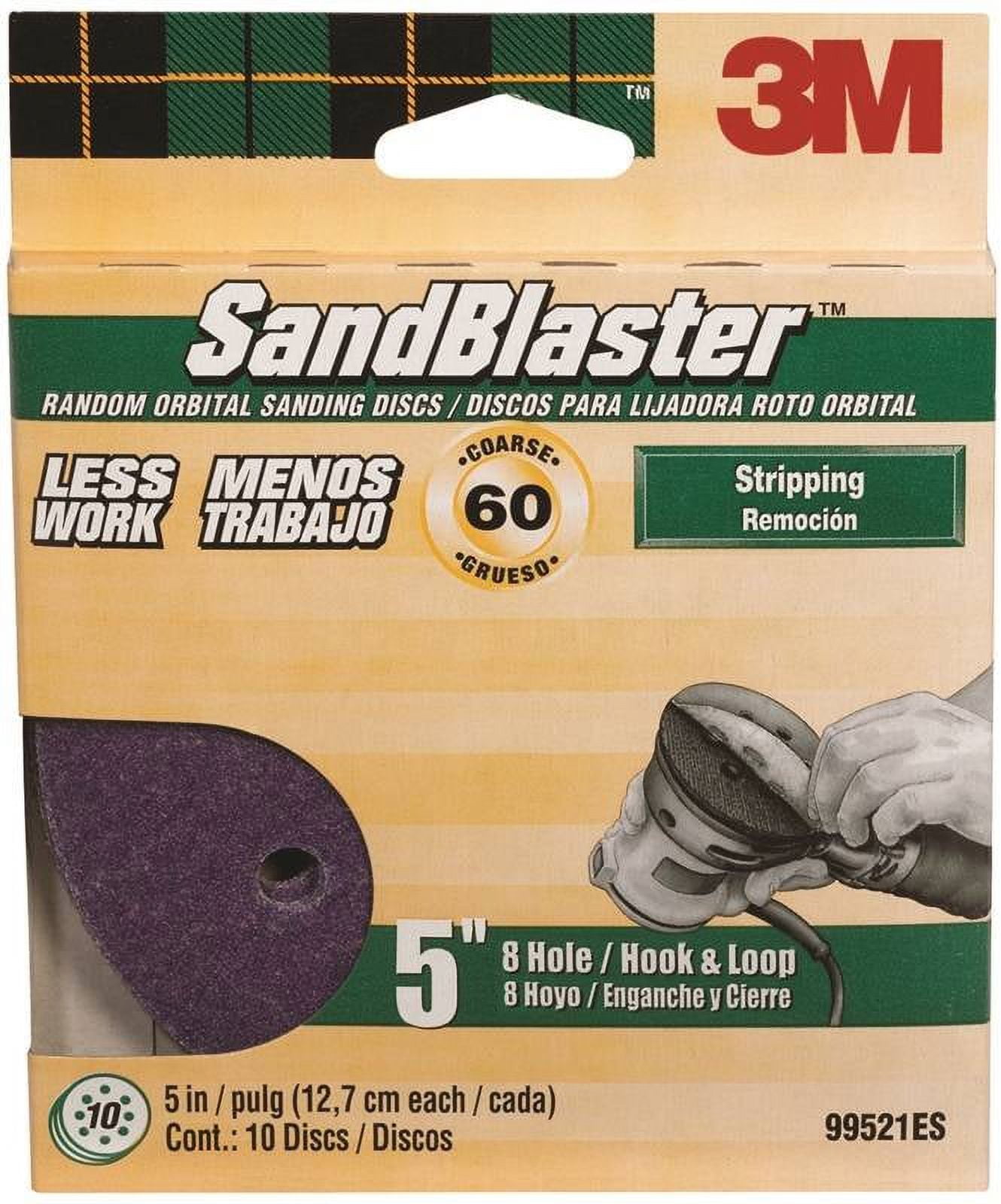 3M 99521ES Sandblaster Sanding Disc, 5", 60 Grit - Walmart.com