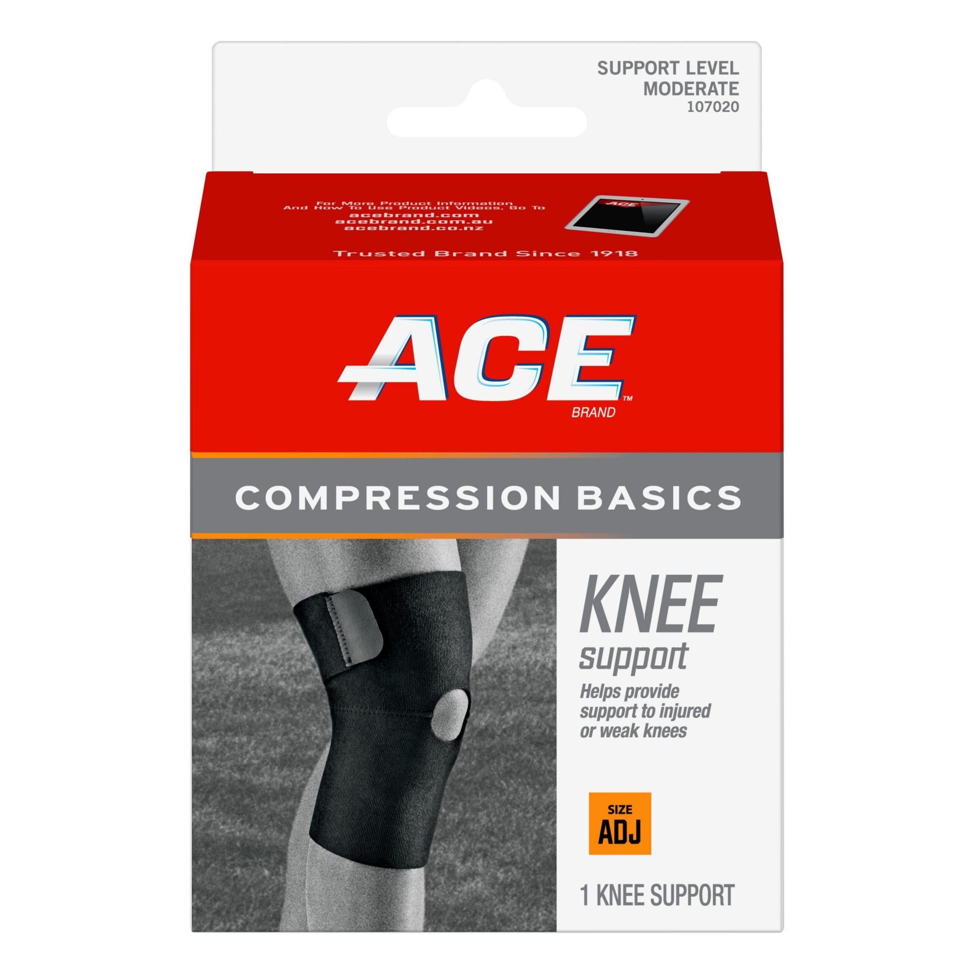 3M ACE Compression Basics Knee Support, Adjustable HSA/FSA Eligible ...