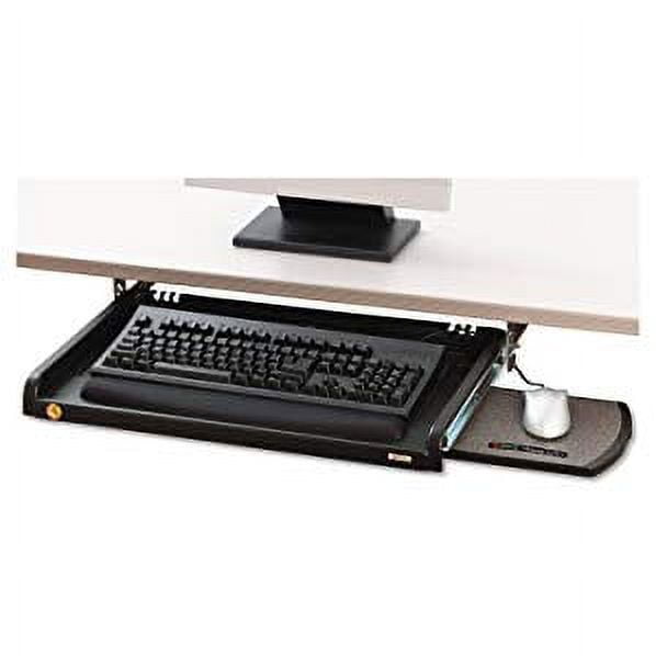 3M Adjustable Under-Desk Keyboard Drawer, Three Height Settings, Wide ...