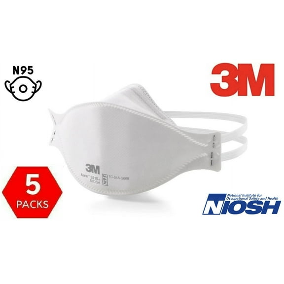 3M N95 NIOSH Small Dust Face Respiratory Particulate Respirators, 10 ...