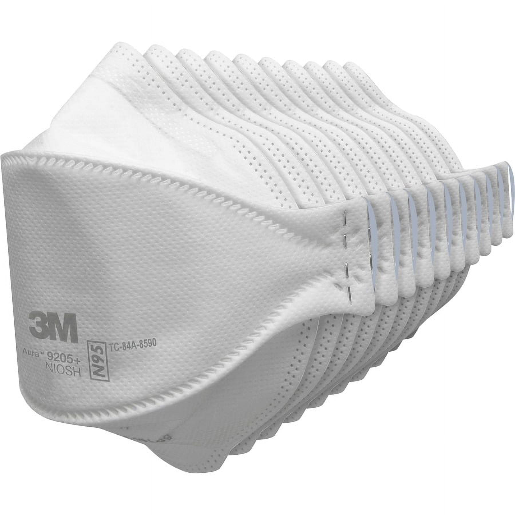 3M Aura N95 Particulate Respirator 9205 - Recommended for: Face - Lightweight, Soft, Comfortable ...