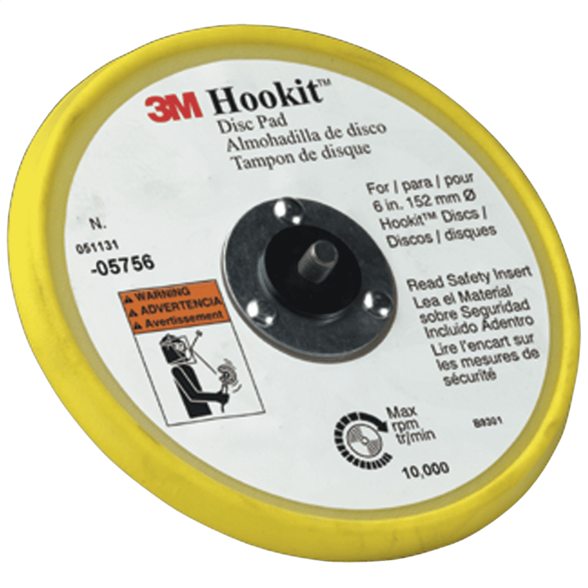 3M Automotive 5756 6" Hookit Low Profile Disc Pad - Walmart.com