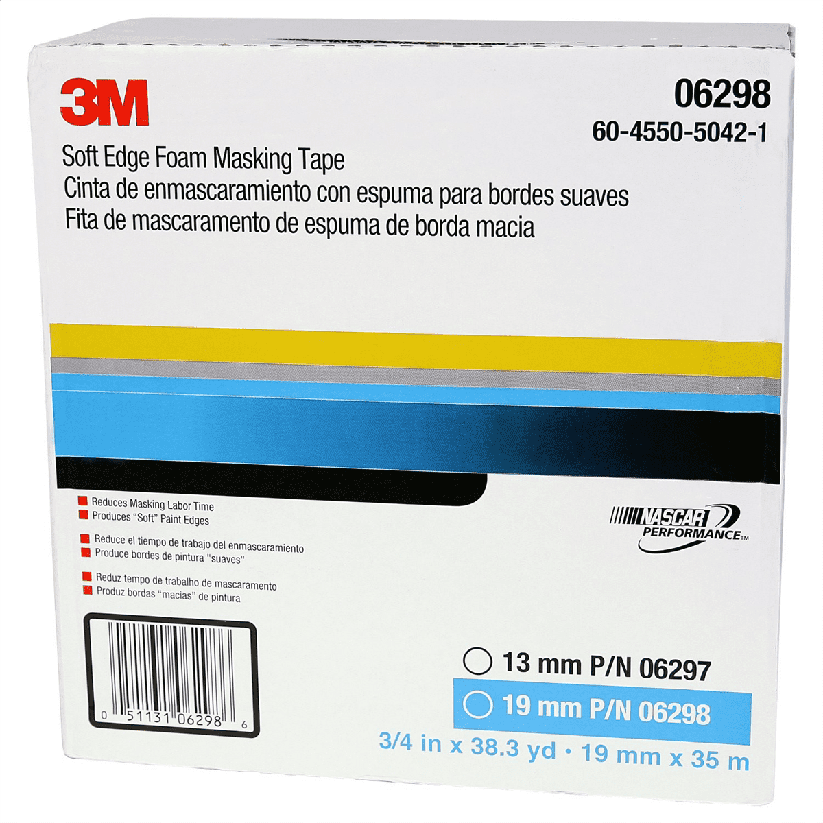 3M Automotive 6298 Soft Edge Foam Masking Tape (D.A.R.T.) 19mm ...