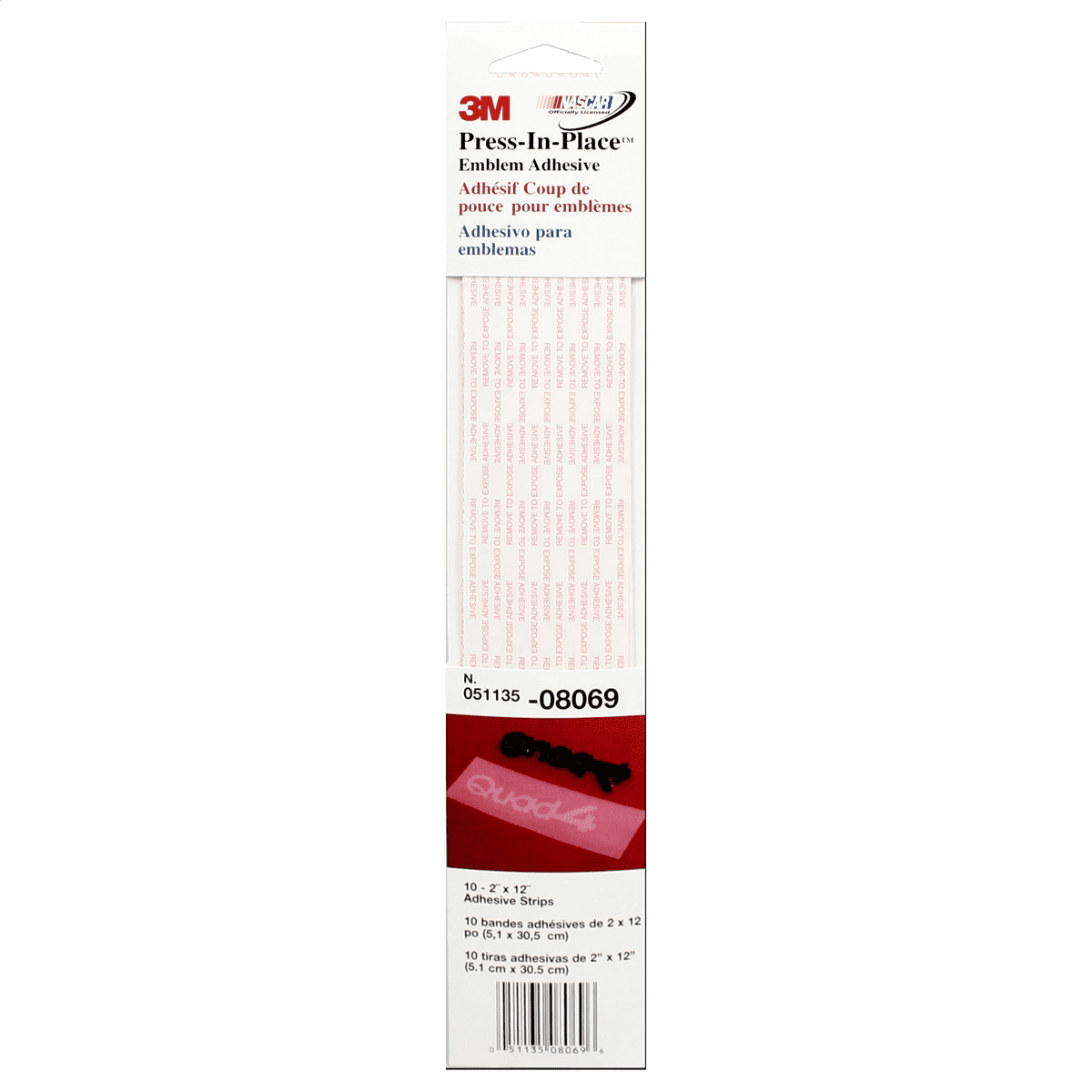3M Automotive Emblem Press-In-Place Adhesive Tape, 2" x 12" - Walmart ...