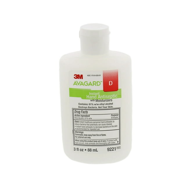 3M Avagard D Instant Hand Antiseptic with Moisturizer 3 oz. - Walmart.com