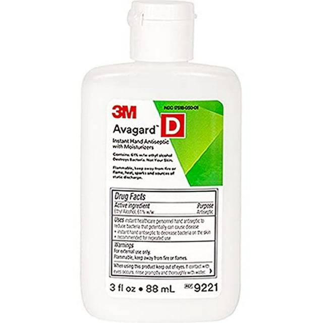 3M Avagard D Instant Hand Antiseptic with Moisturizers, 3 oz., 1 Each ...