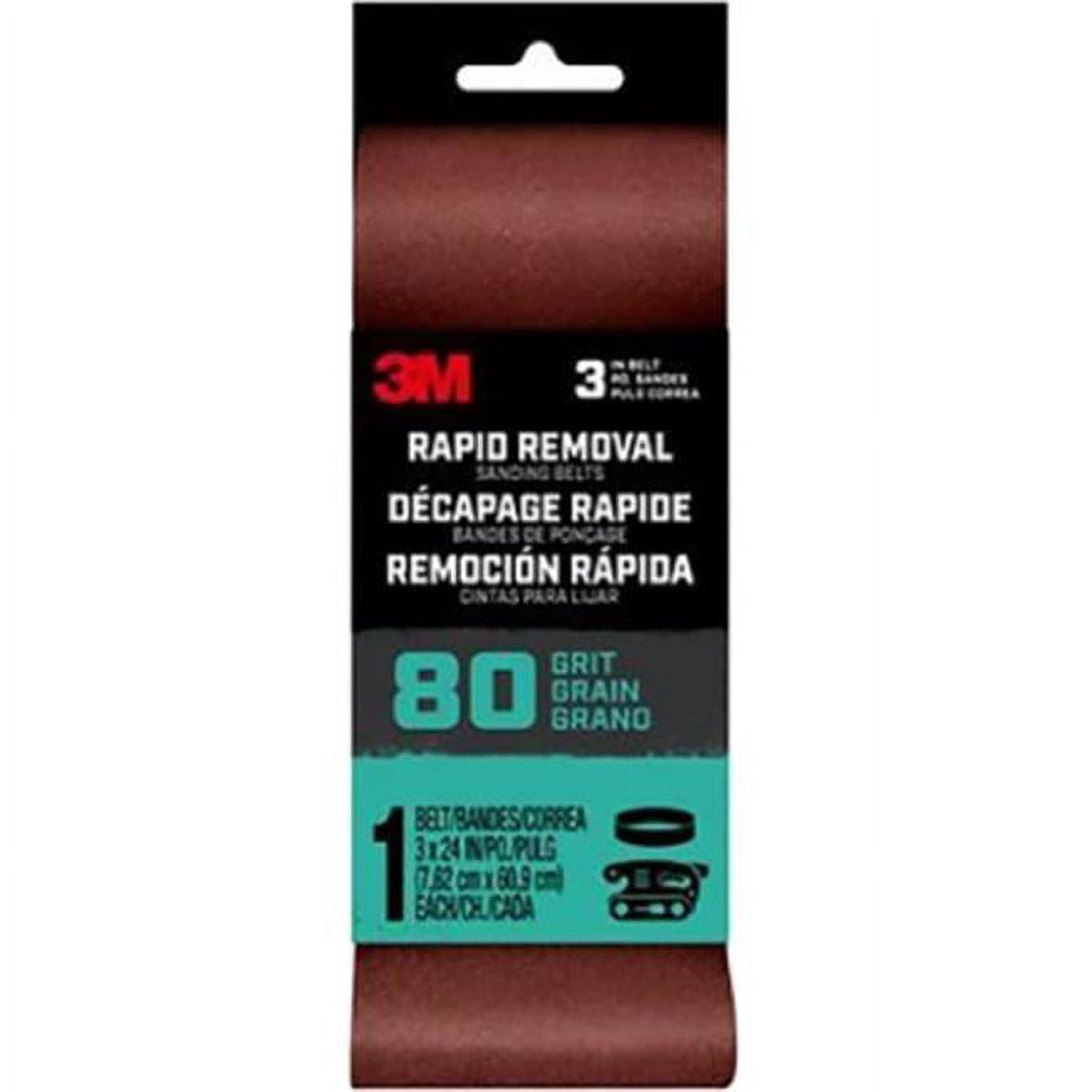 3M BELT3X181PK36 Rapid Removal Sanding Belt, 36 Grit - Walmart.com