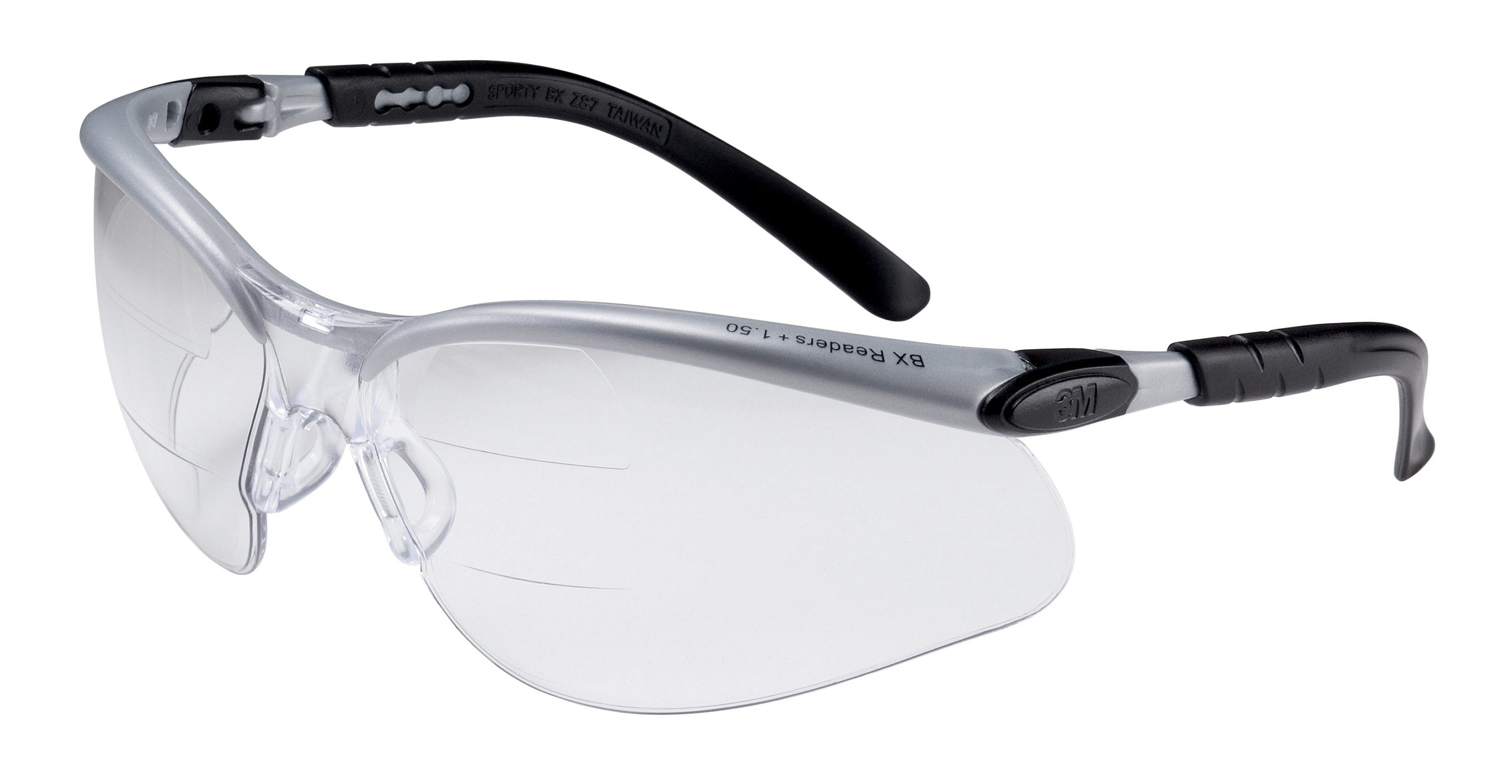 3M BX Dual Reader Protective Eyewear 11458-00000-20 Clear Anti-Fog Lens ...