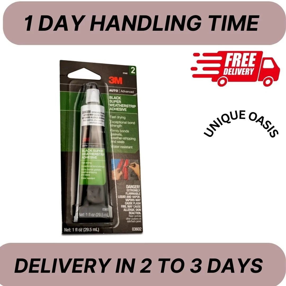 3M Bondo 03602 1Oz Tube Black Super Weatherstrip Gasket Adhesive Glue ...