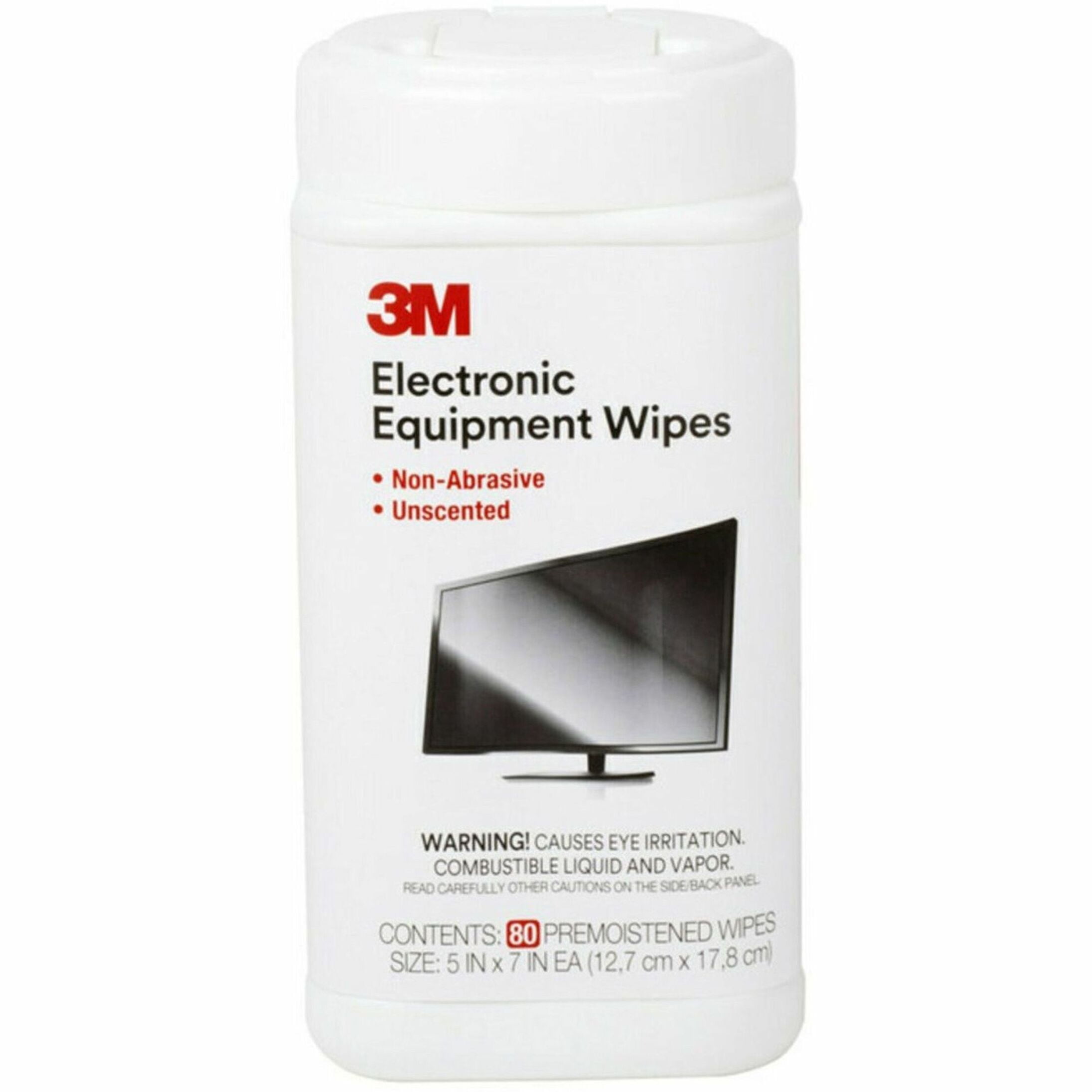 3M CL610 Electronic Equipment Cleaning Wipes, 5-1/2 x 6-3/4, White, 80 ...
