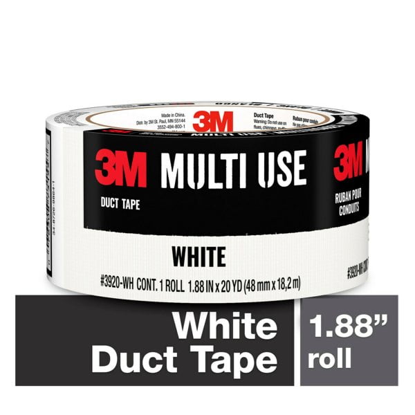3M, White Duct Tape, 3920-WH, 1.88 in x 20 yd for temporary repairs ...