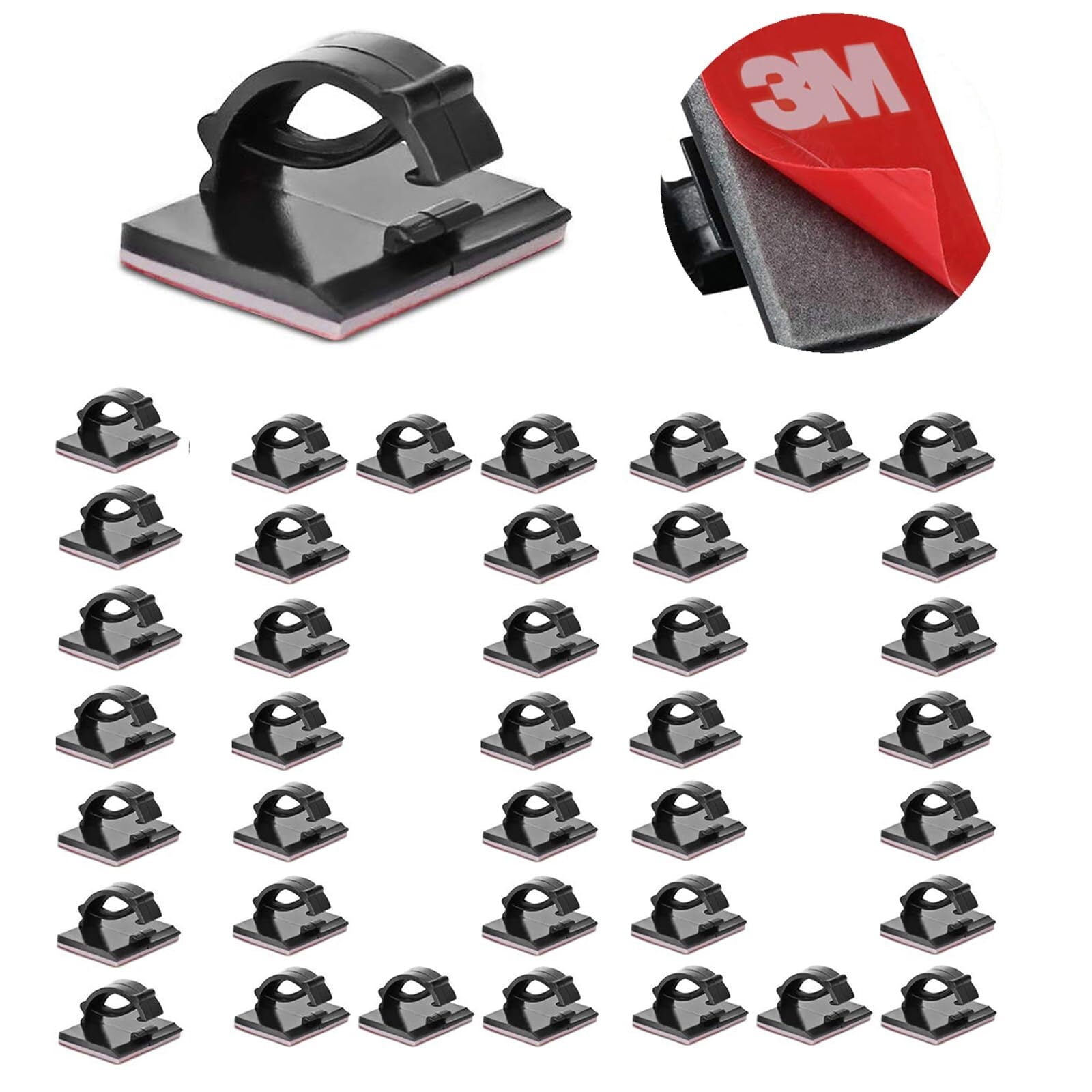 3M Cable Clips Self Adhesive Cord Organizer, Wire Holder Clamp ...