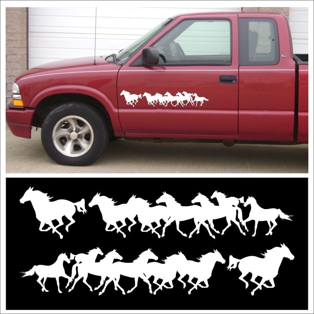 3M Car, Truck or Trailer Decal Sticker Graphic Kit, Running Horses ...