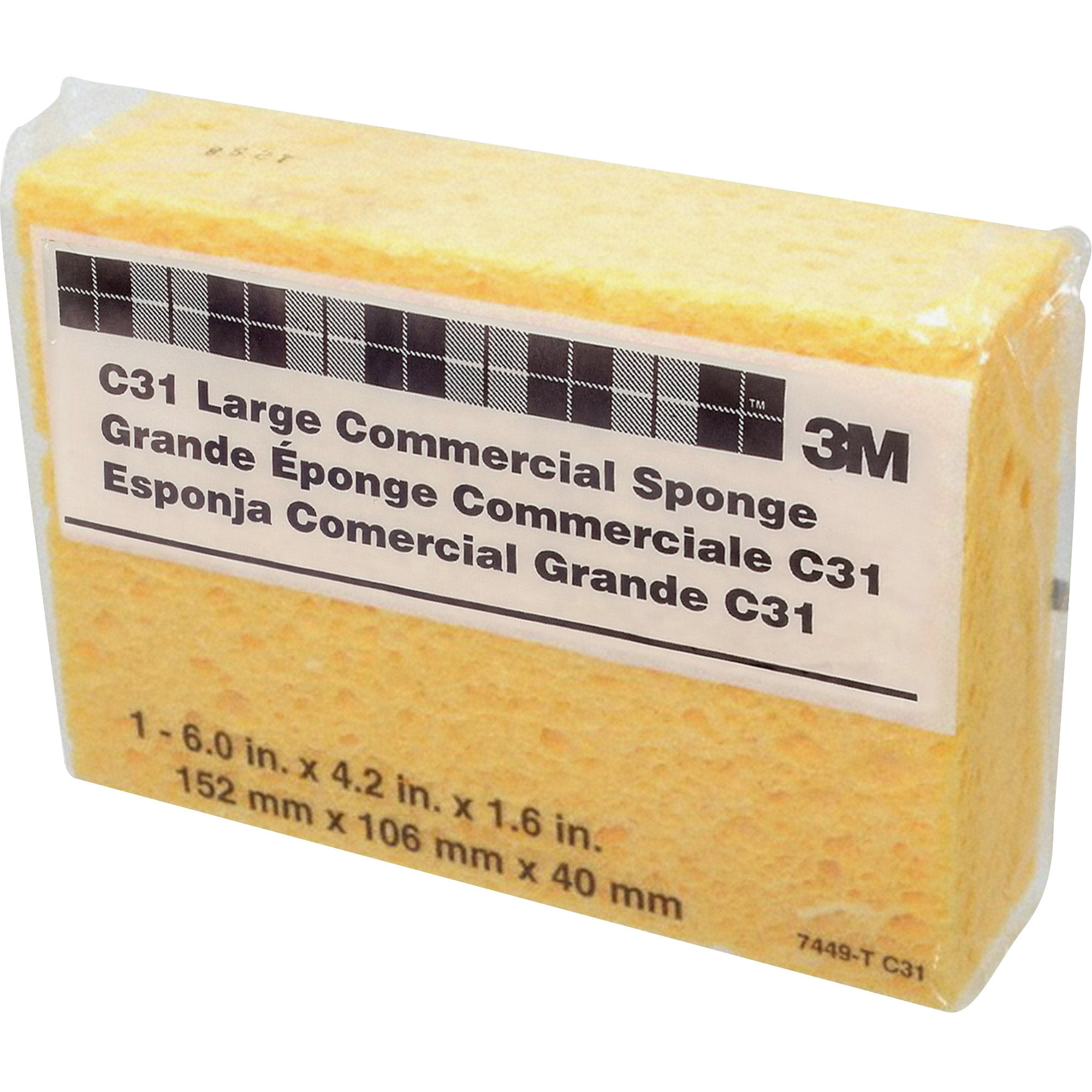 3M Cellulose Sponge - 1.6" Height x 6" Width x 4.3" Depth - 24/Carton ...