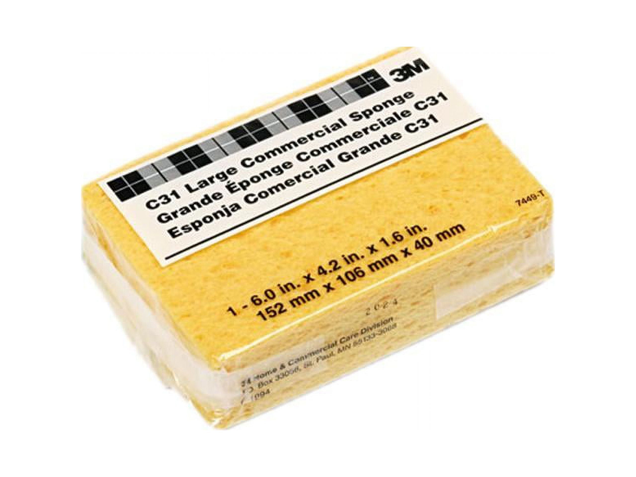 3M General Clean-up and Texturizing Cellulose Sponge, 6" x 4-1/4 ...