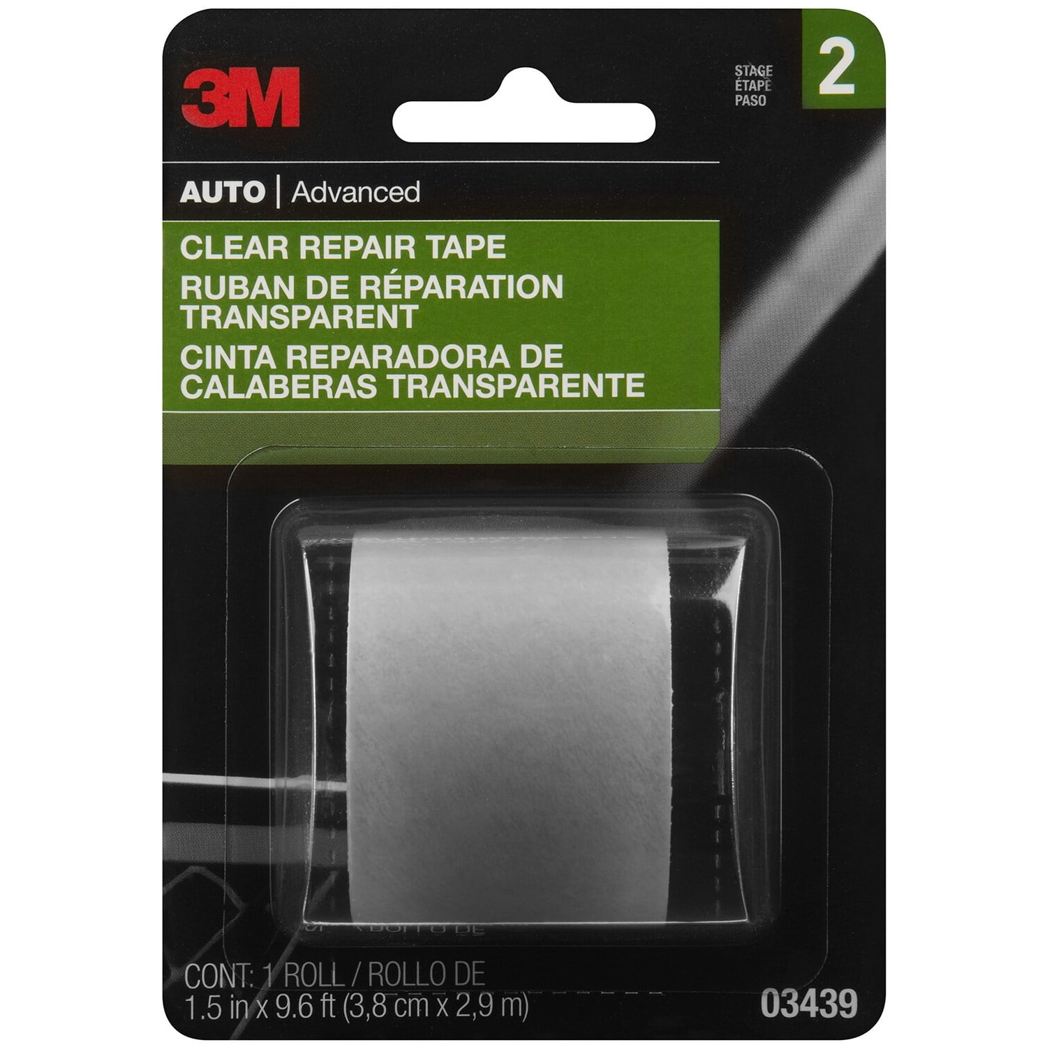 3M Clear Repair Tape, Strong Adhesive Bonding, Nylon Compatible, 03439 ...