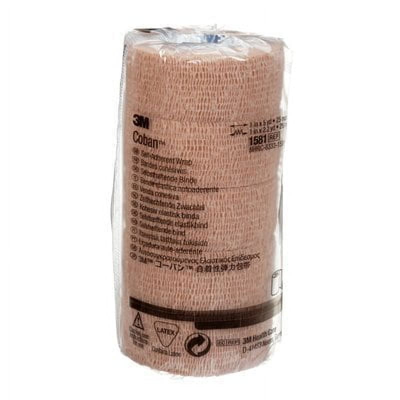 3M Coban Non-Adhesive Elastic Medical Wrap for Wounds, 1 Inch X 5 Yard ...